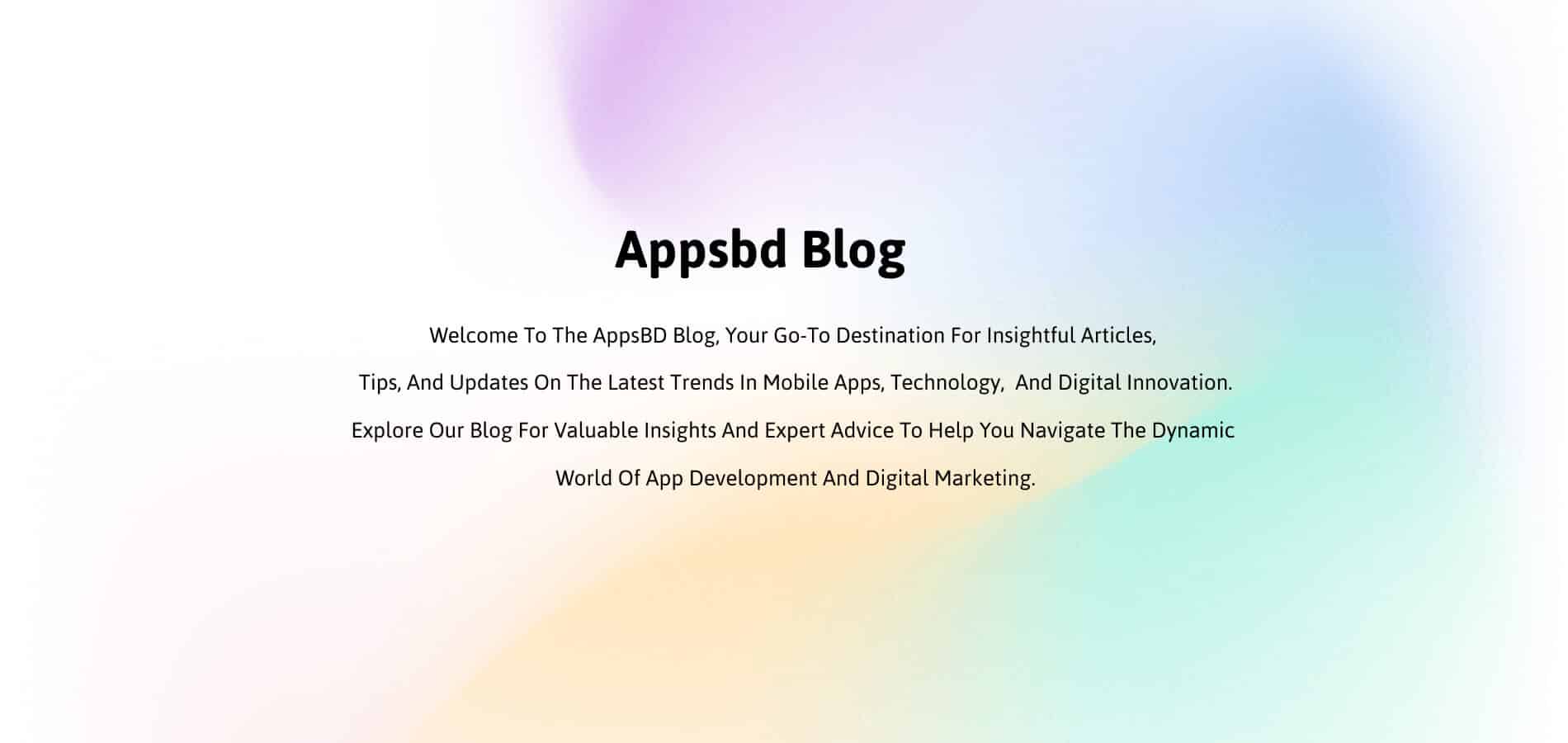 Blog - Appsbd